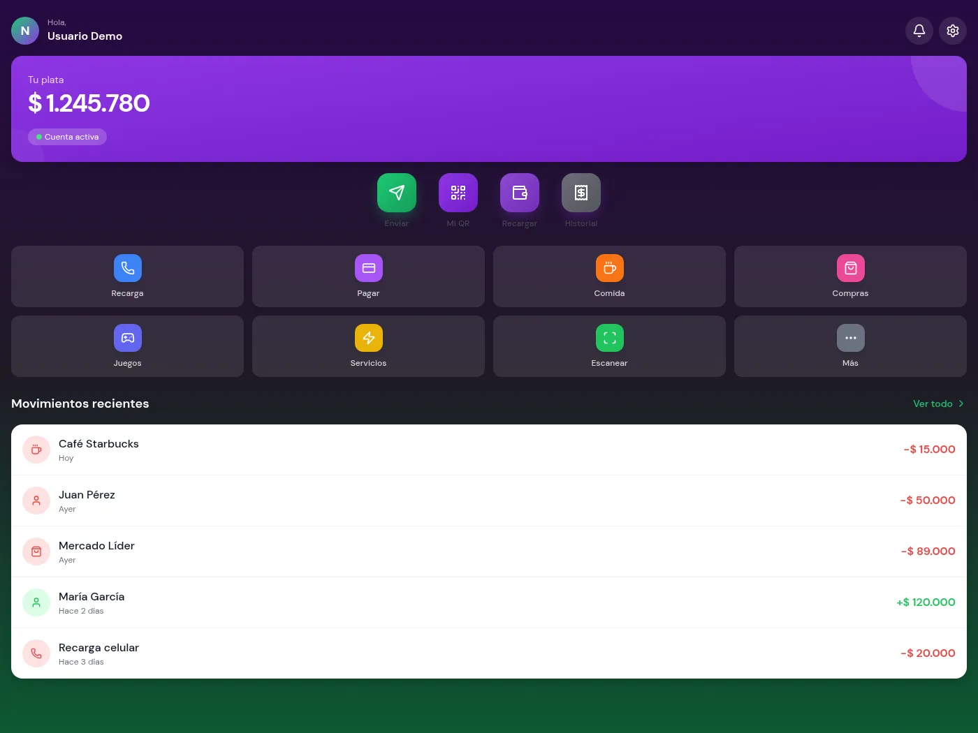 Nequi Style Payment Page