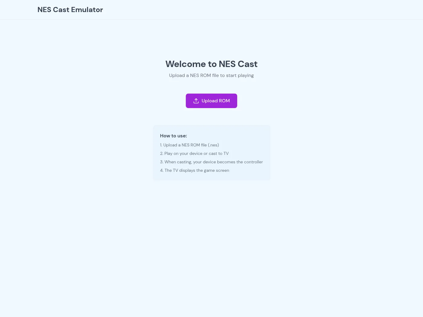 NES Cast Emulator
