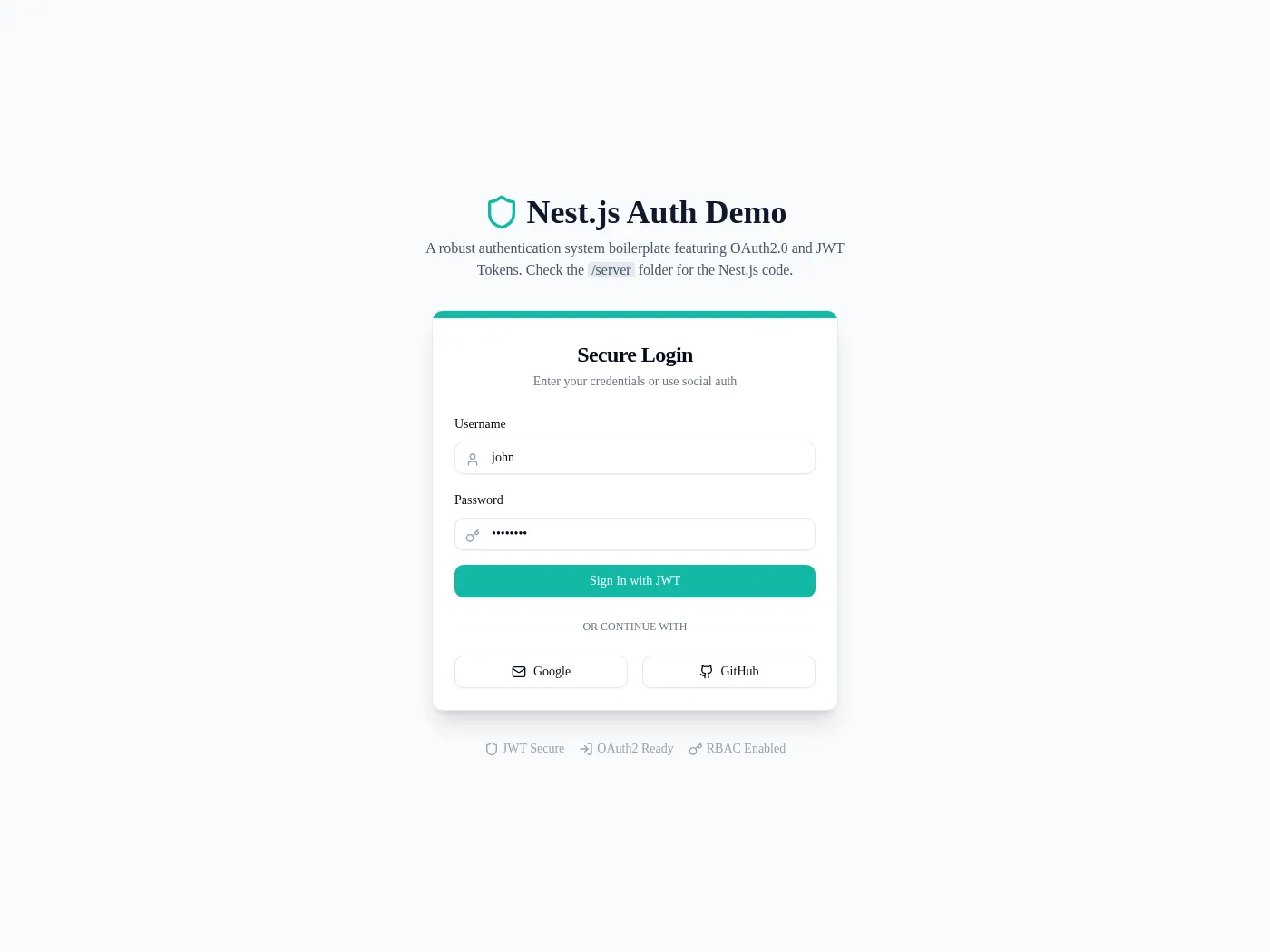 OAuth2 Auth System