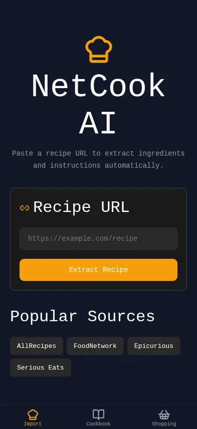 NetCook AI Grocery App