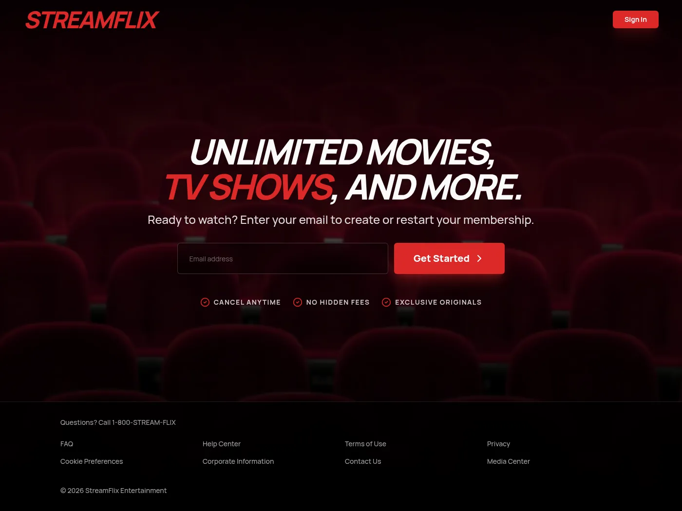 StreamFlix Clone