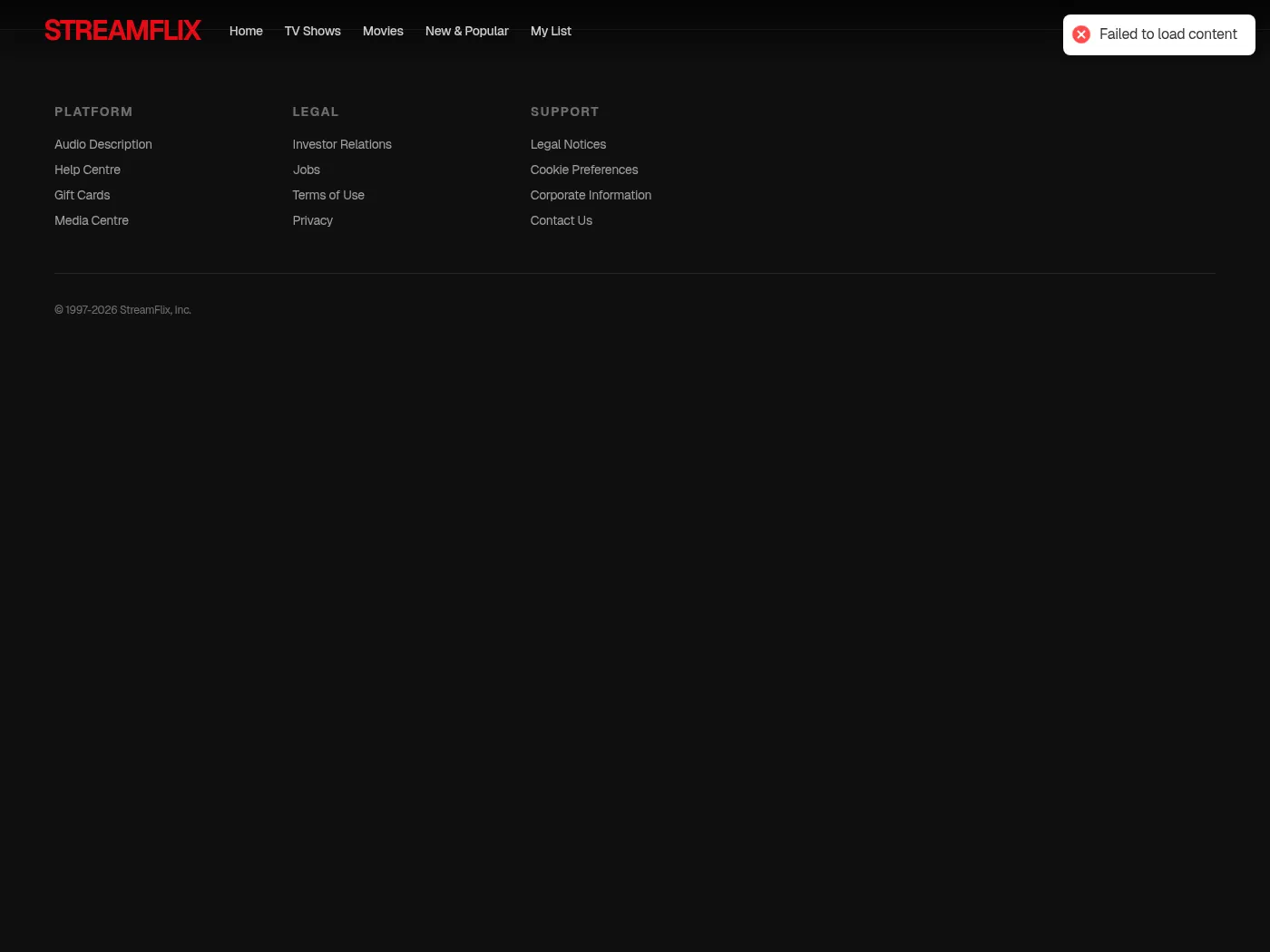 StreamFlix Clone