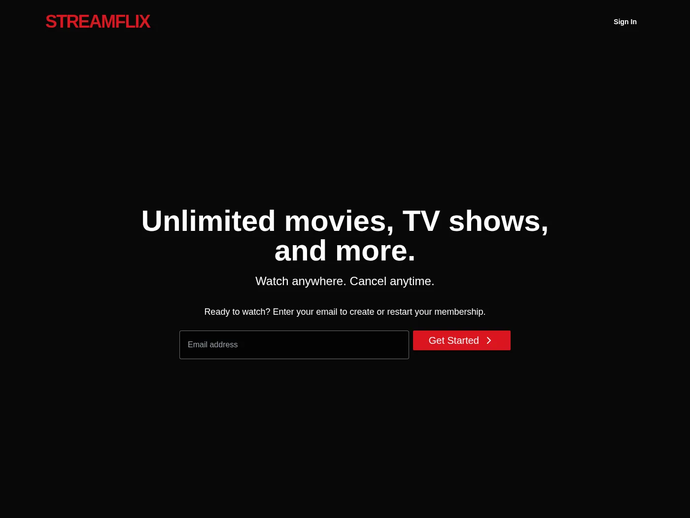 StreamFlix Clone