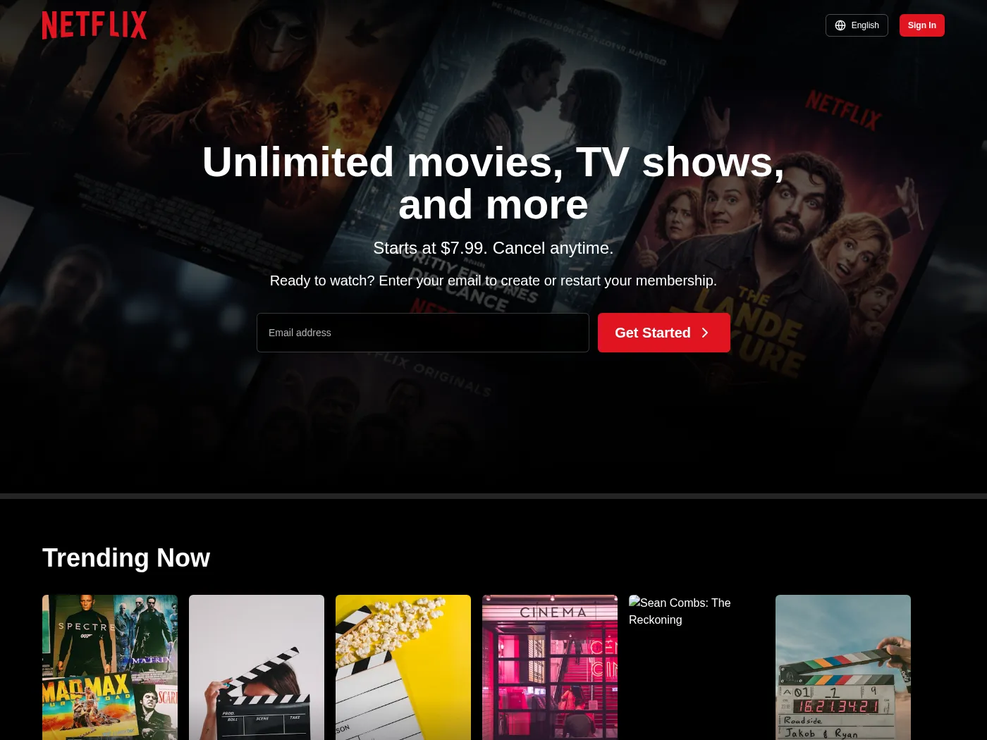 Streamflix Web Clone
