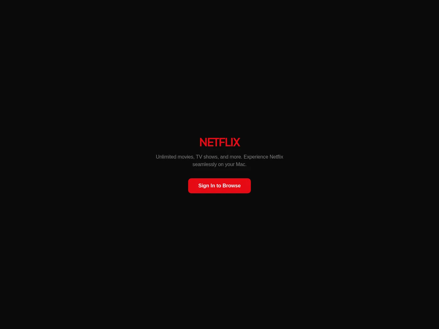 Netflix Mac App