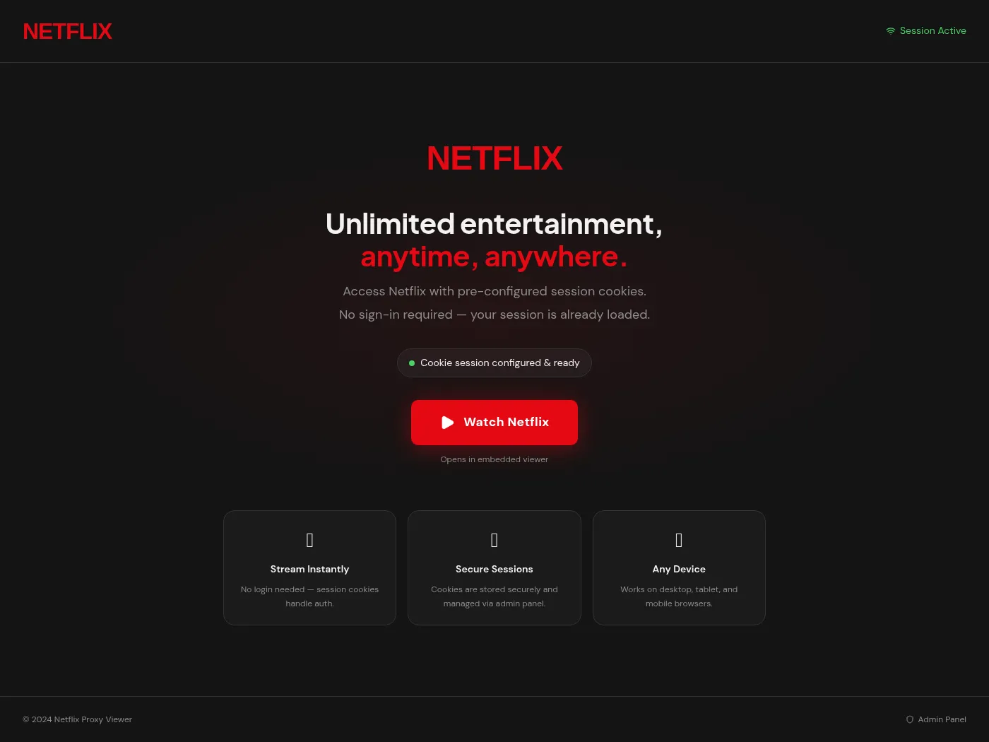 Netflix Reverse Proxy