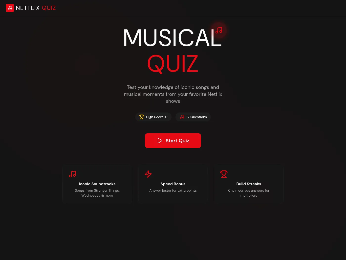Netflix Quiz Musical