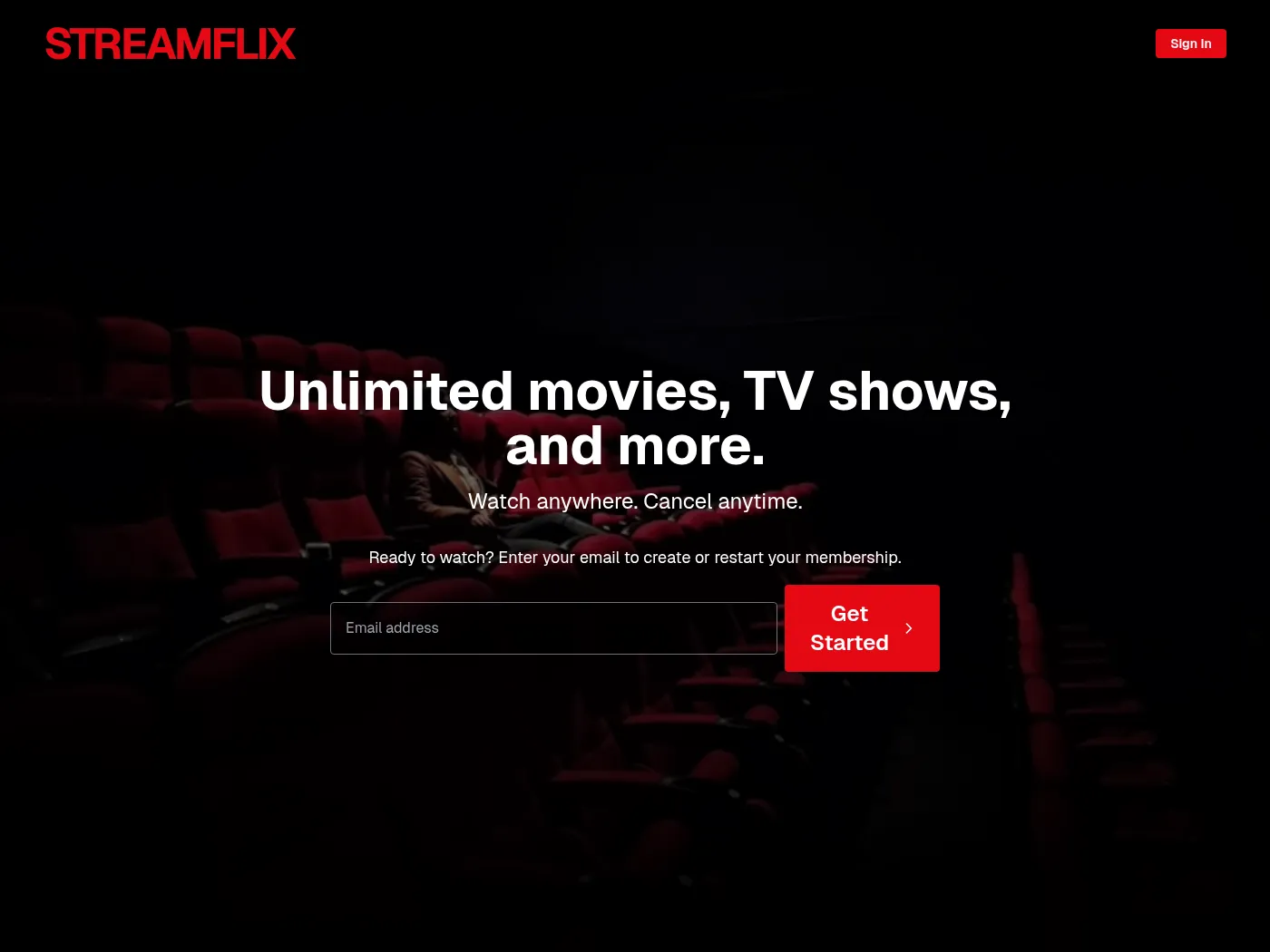 StreamFlix UI Clone