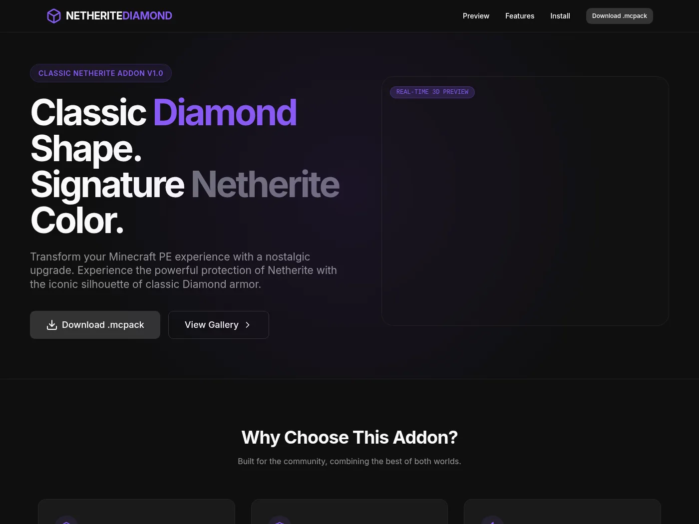 Netherite Diamond Armor Addon