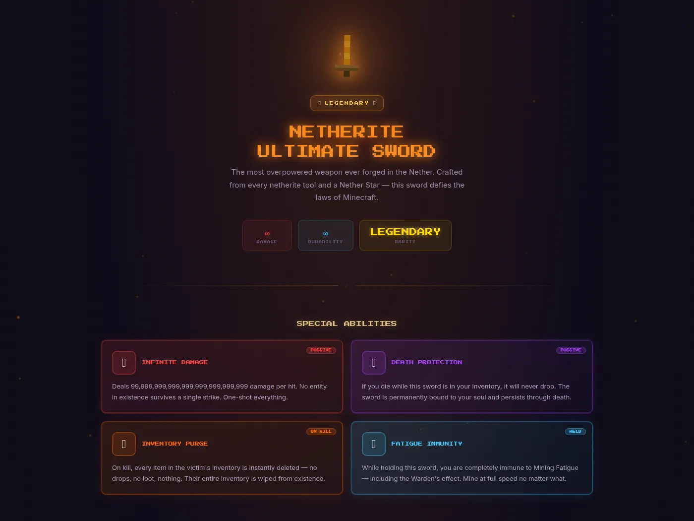 Netherite Ultimate Sword