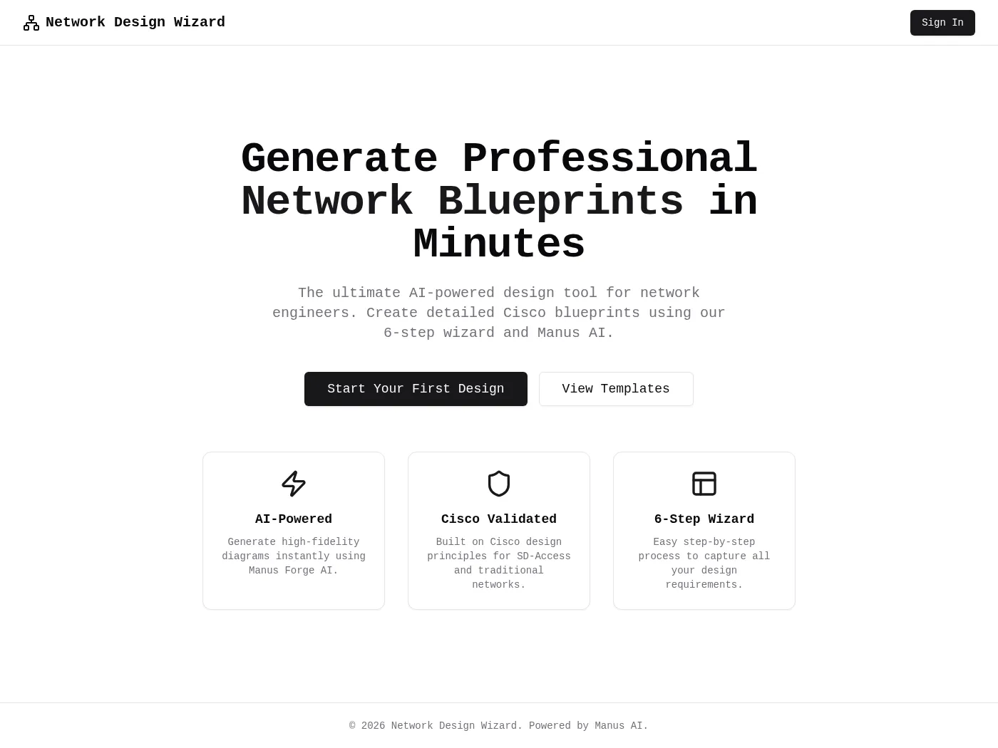 Network Design Wizard