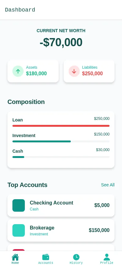 NetWorth Tracker Android