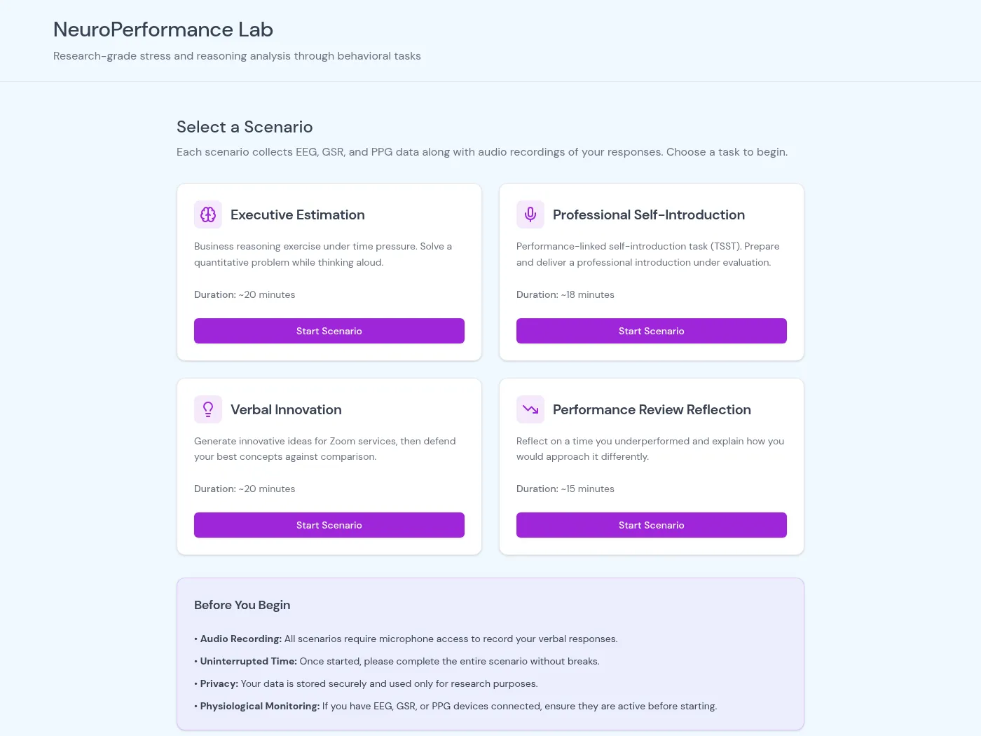 NeuroPerformance Lab