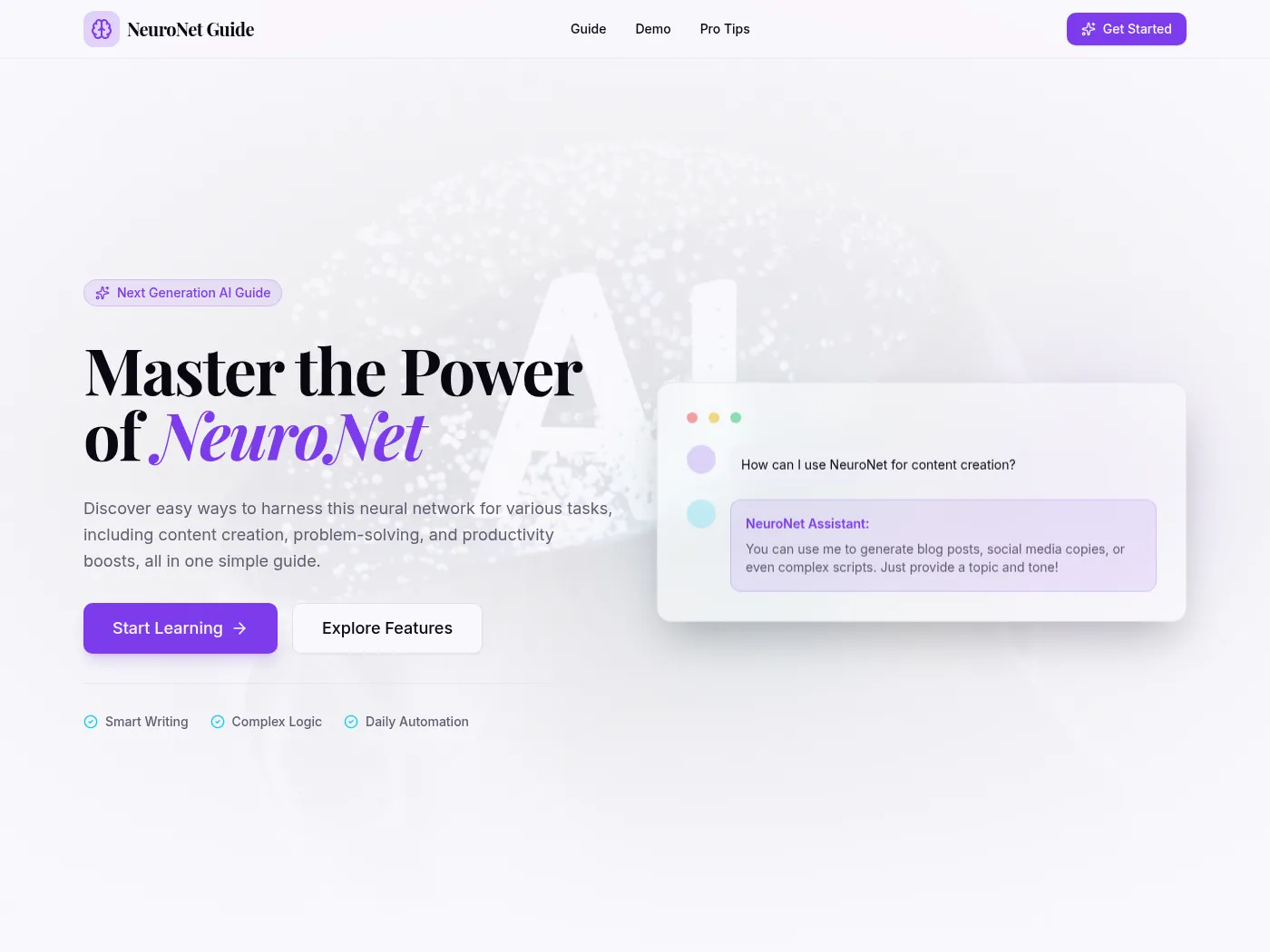 NeuroNet Guide