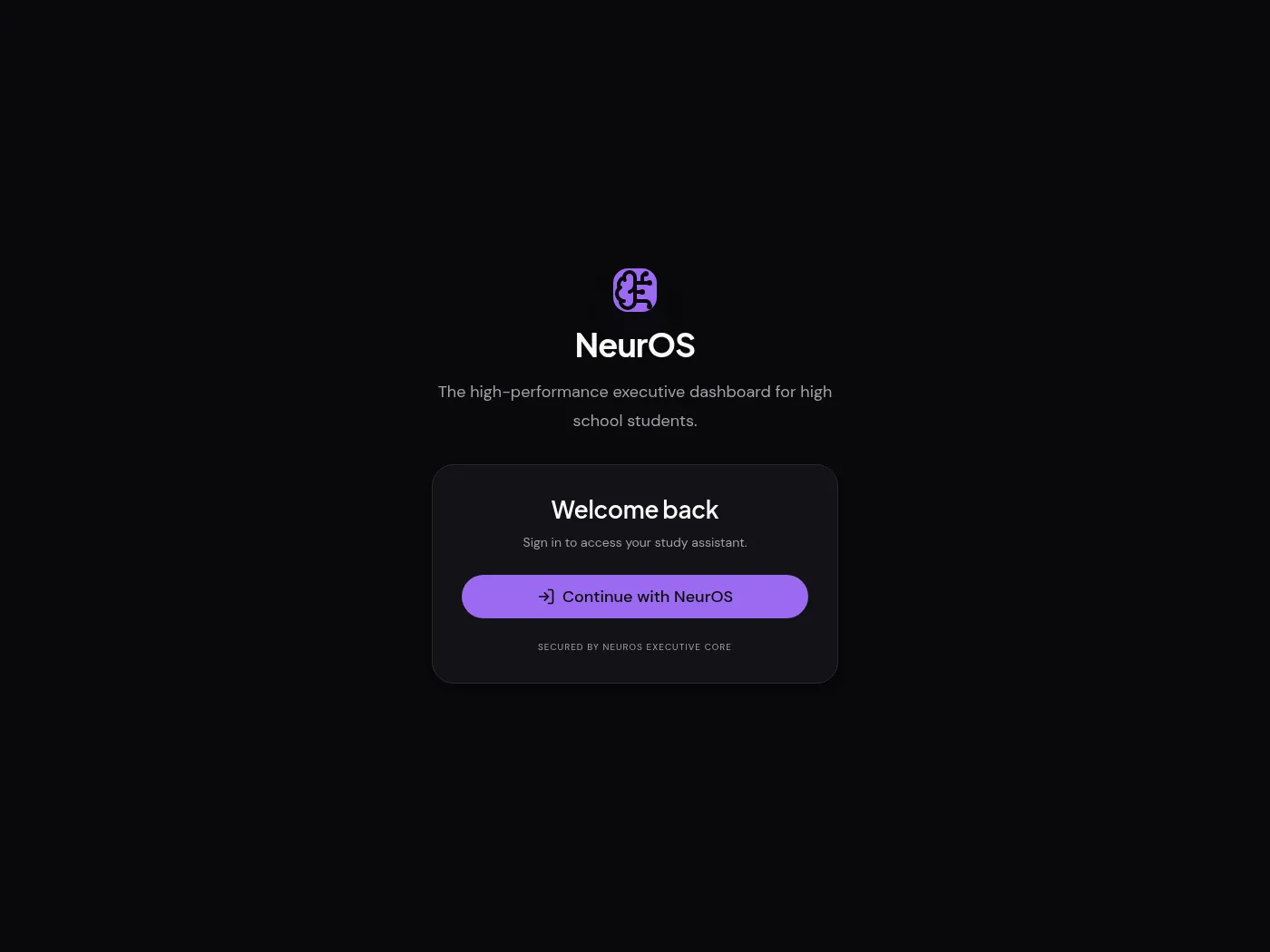 NeurOS Study Dashboard