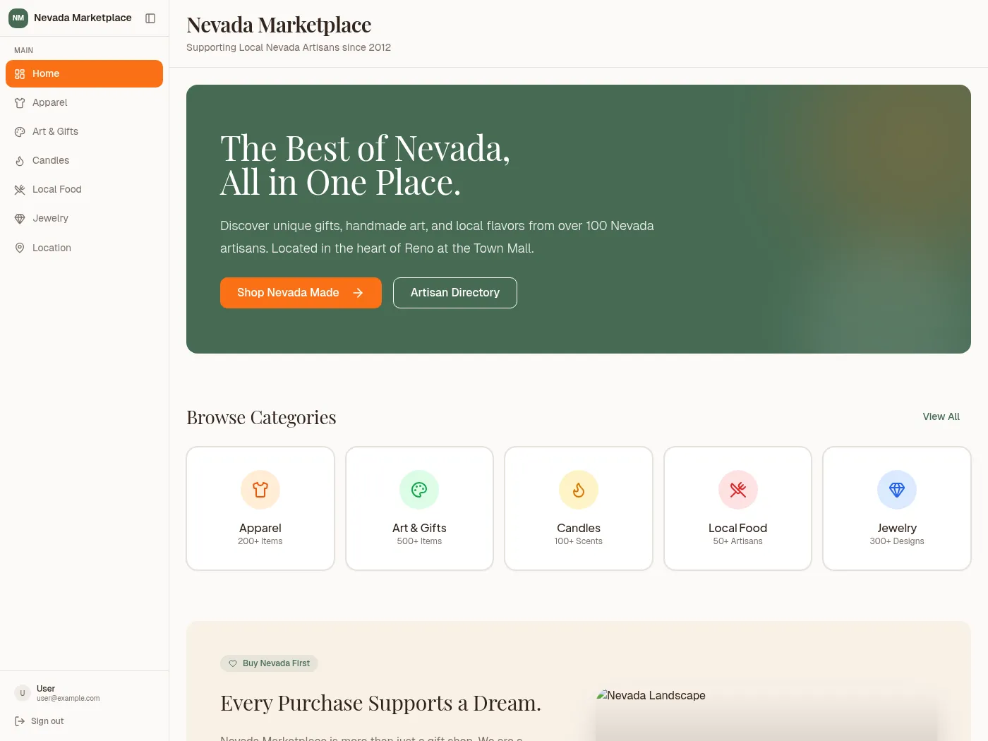 Nevada Marketplace Hub