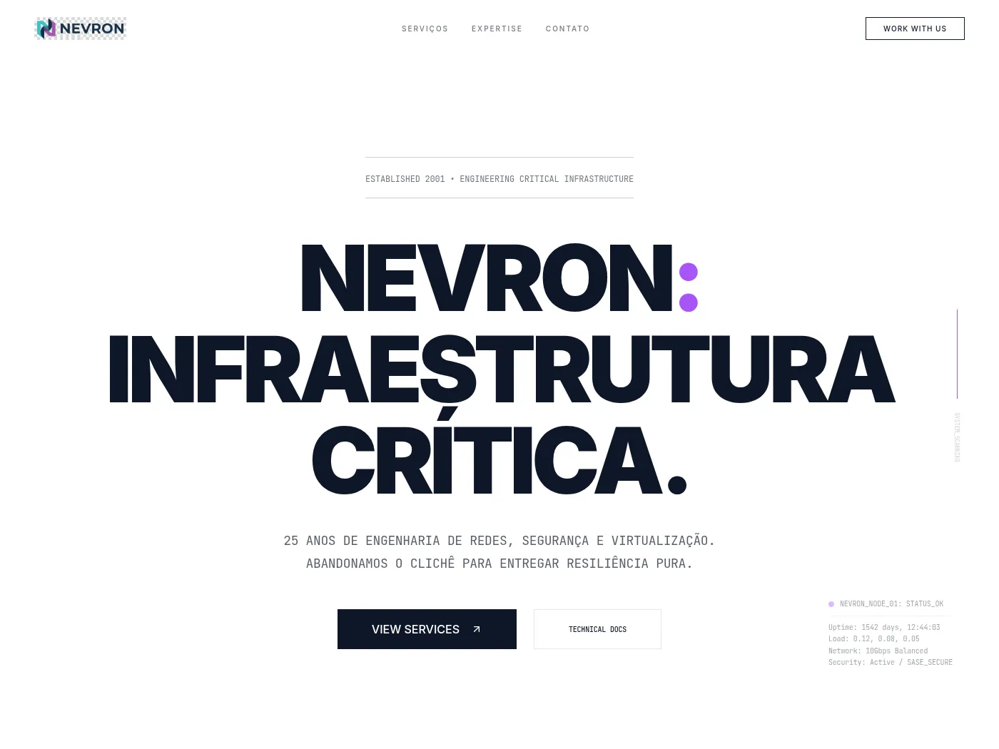 Nevron Brutalist Landing