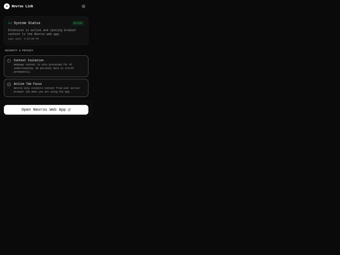 Nevros Browser Link