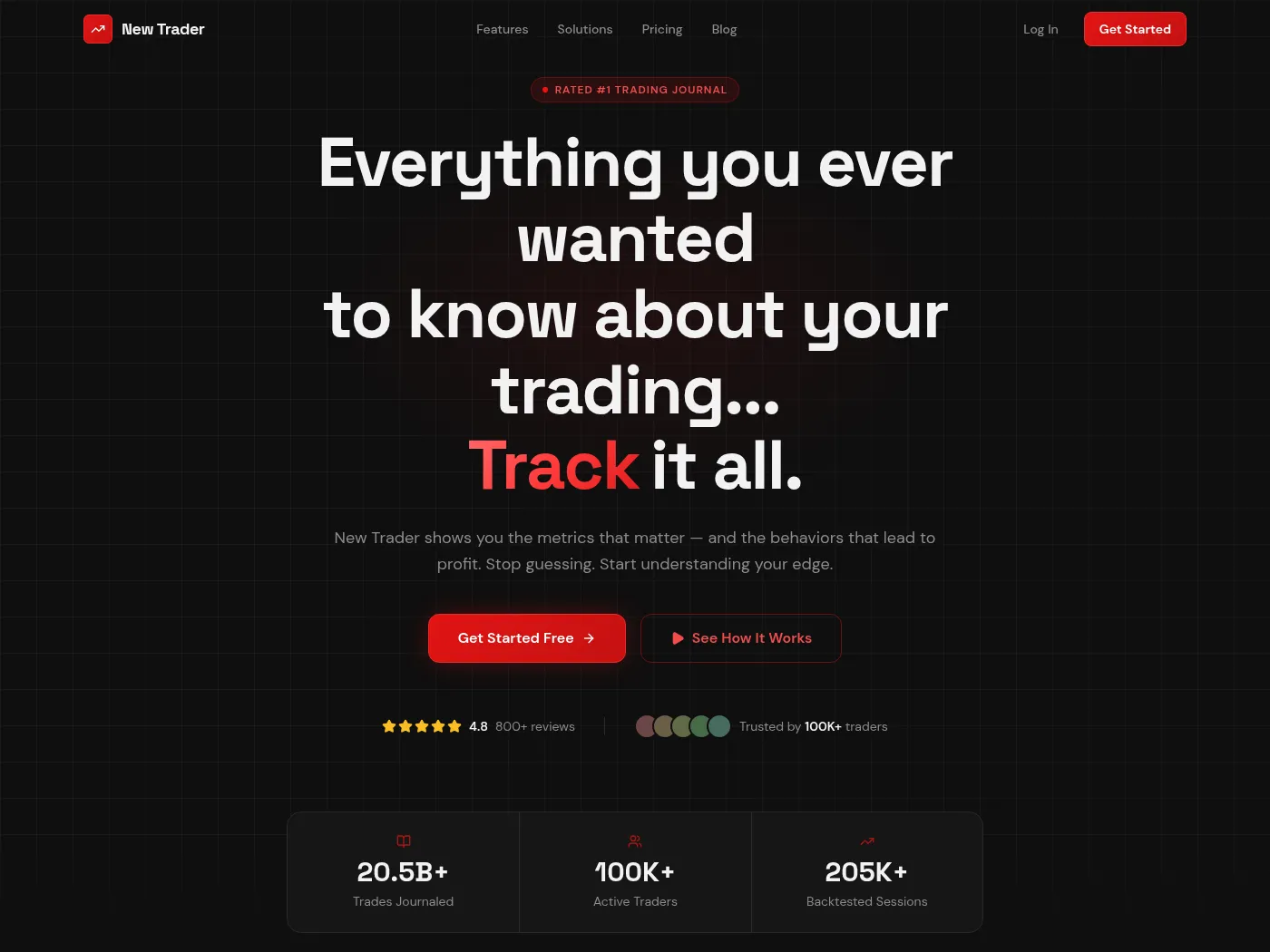 New Trader Dashboard