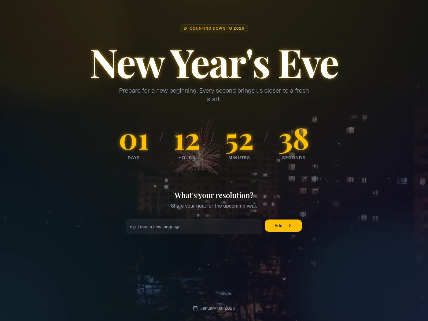 New Year Countdown App