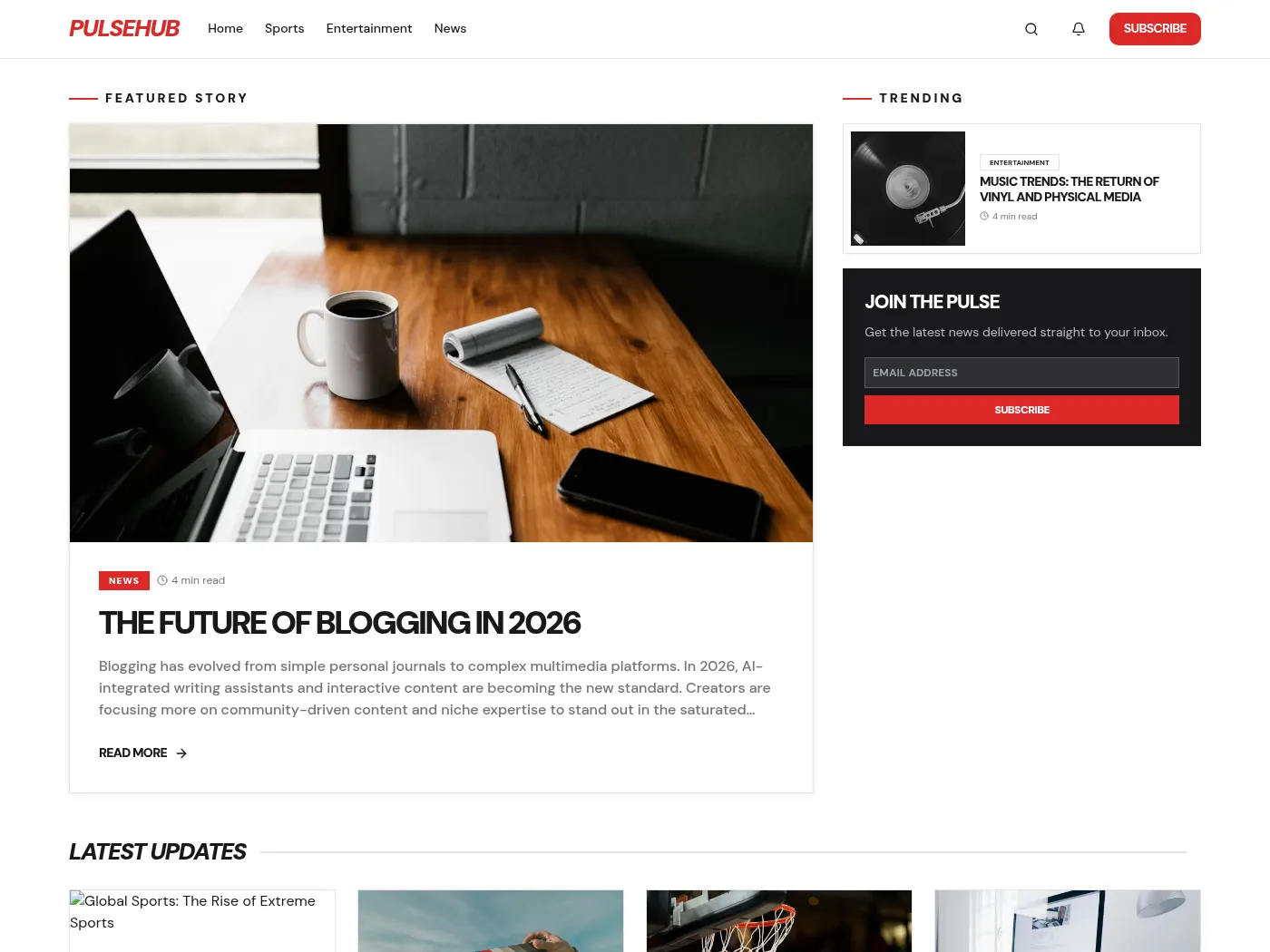 News & Sports Blog Hub