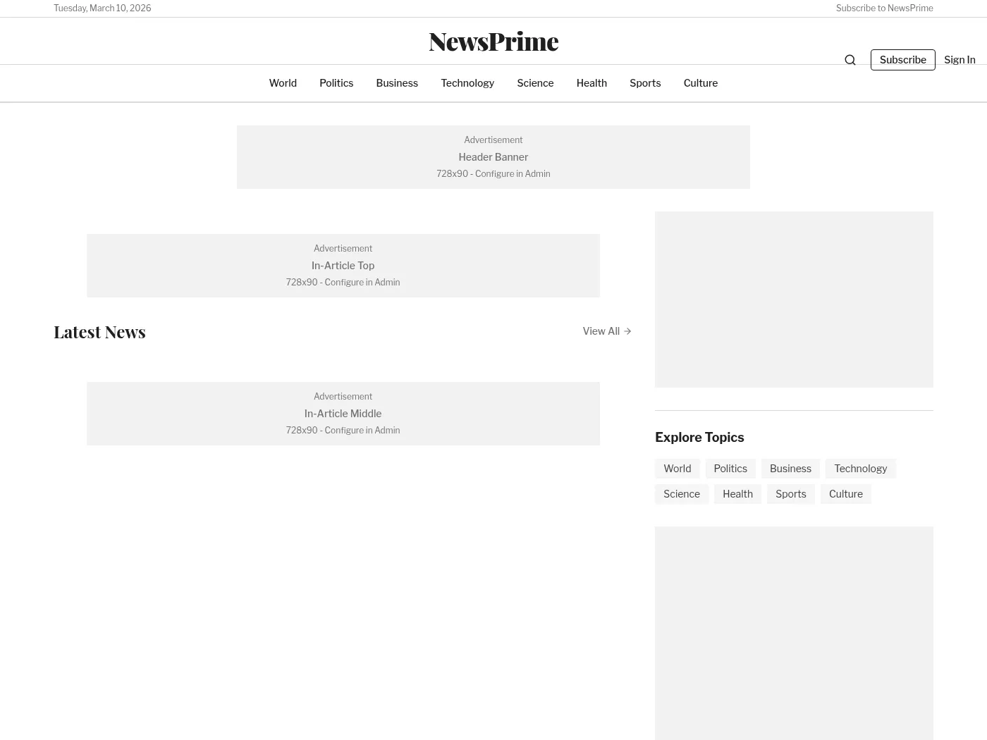NewsPrime Portal