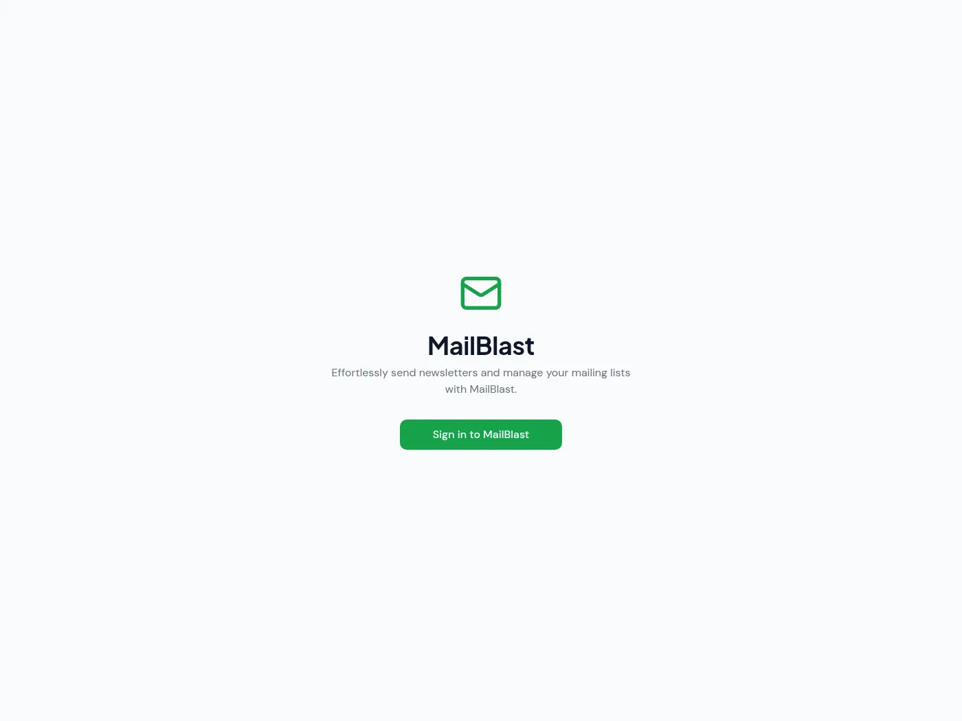 MailBlast Newsletter App