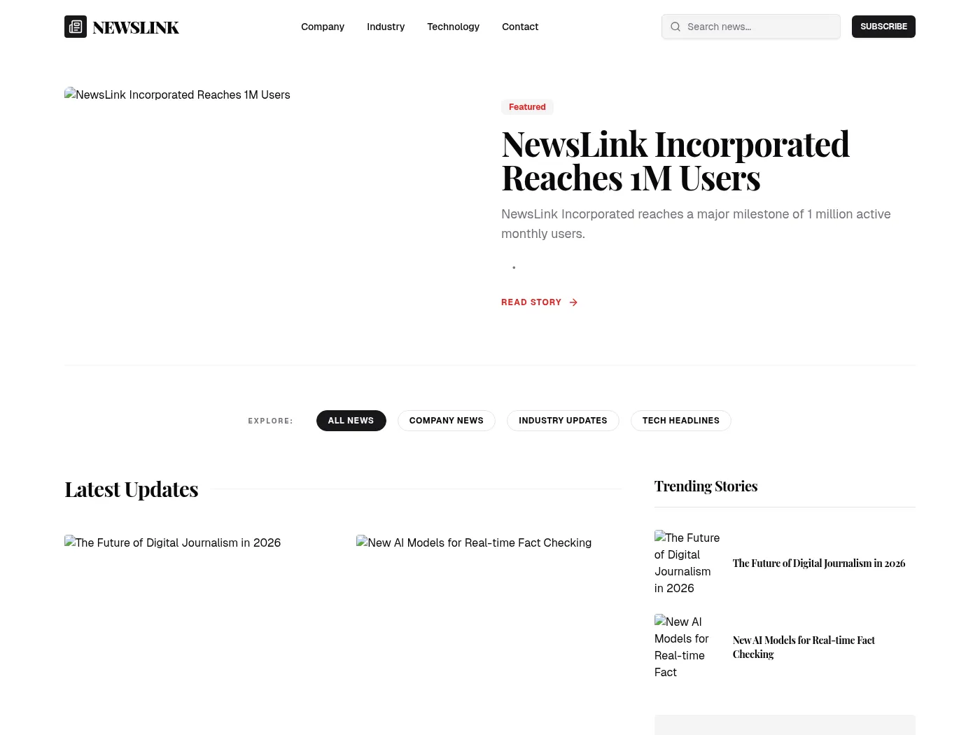NewsLink Web Portal