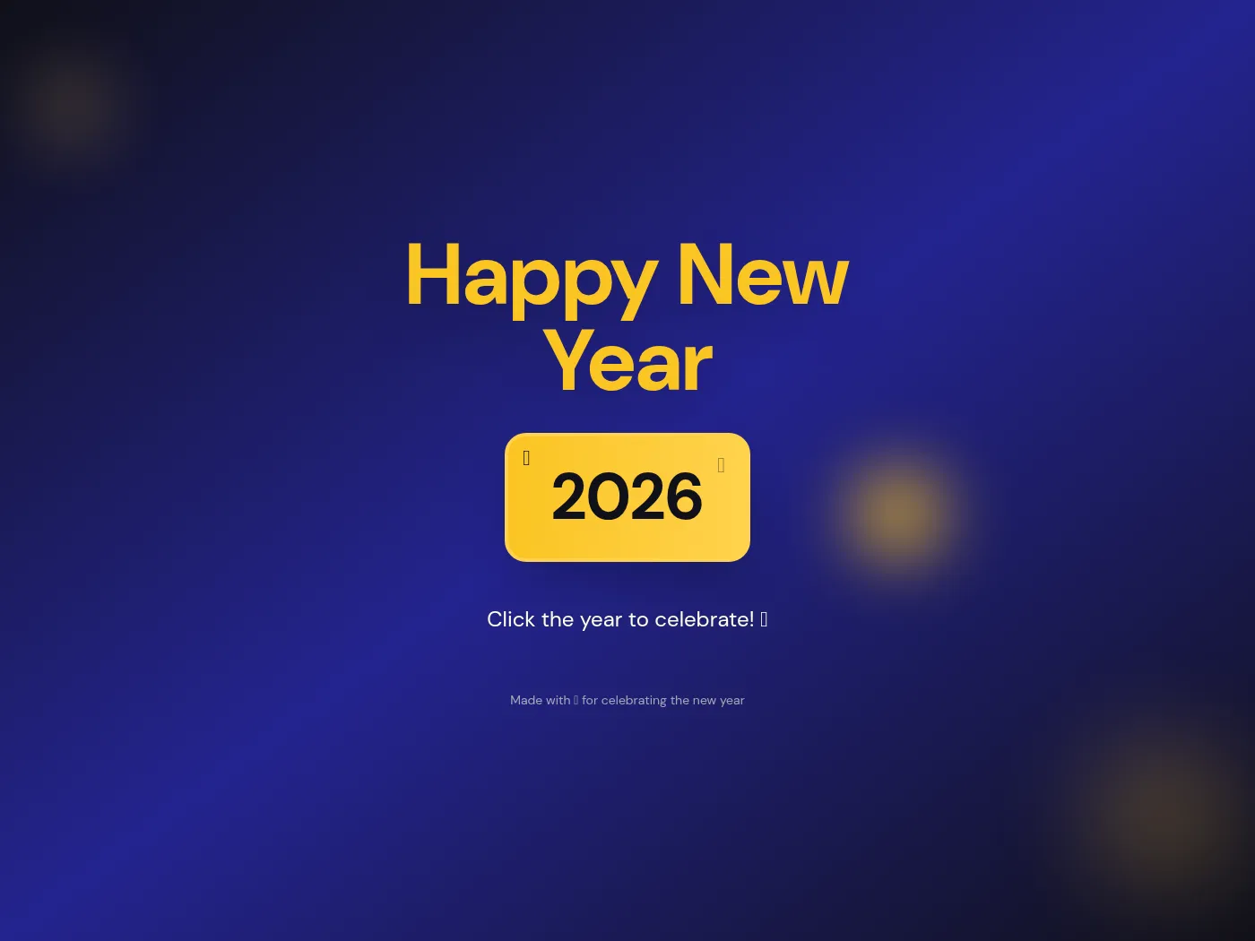 New Year Celebration Page