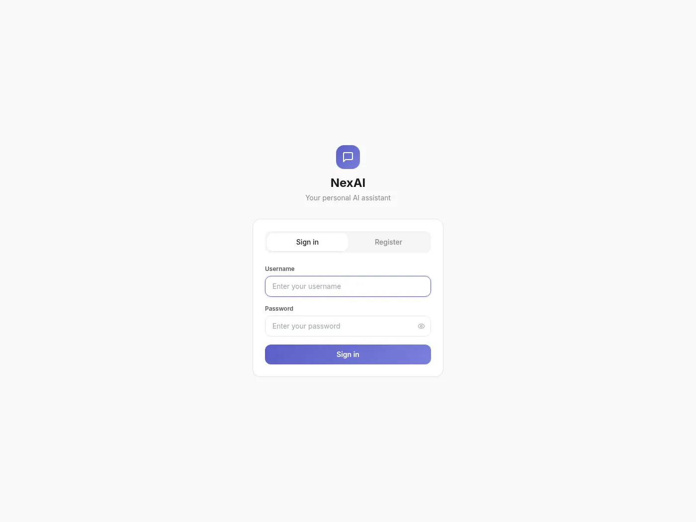 NexAI Chat Web App