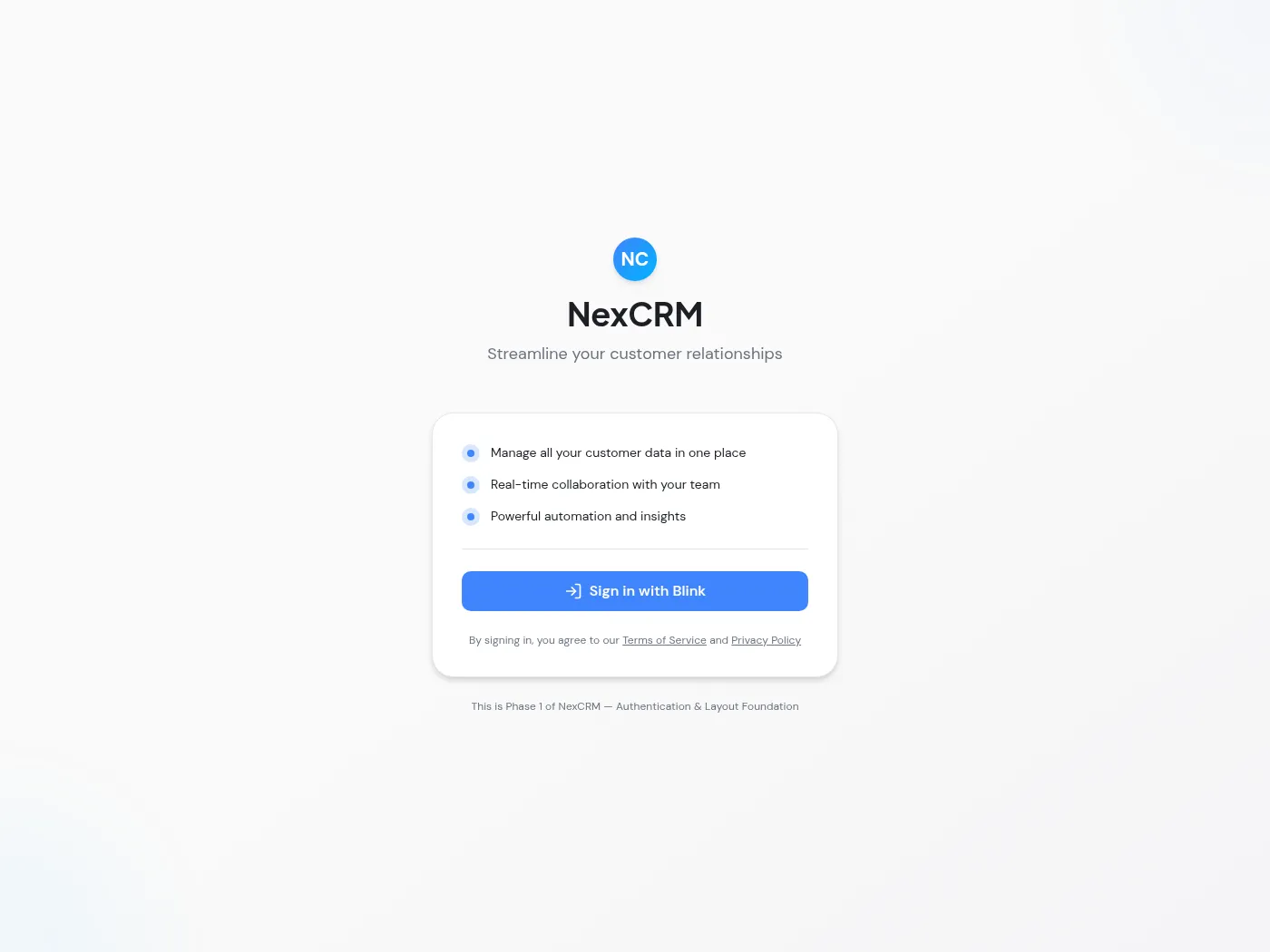NexCRM SaaS Platform