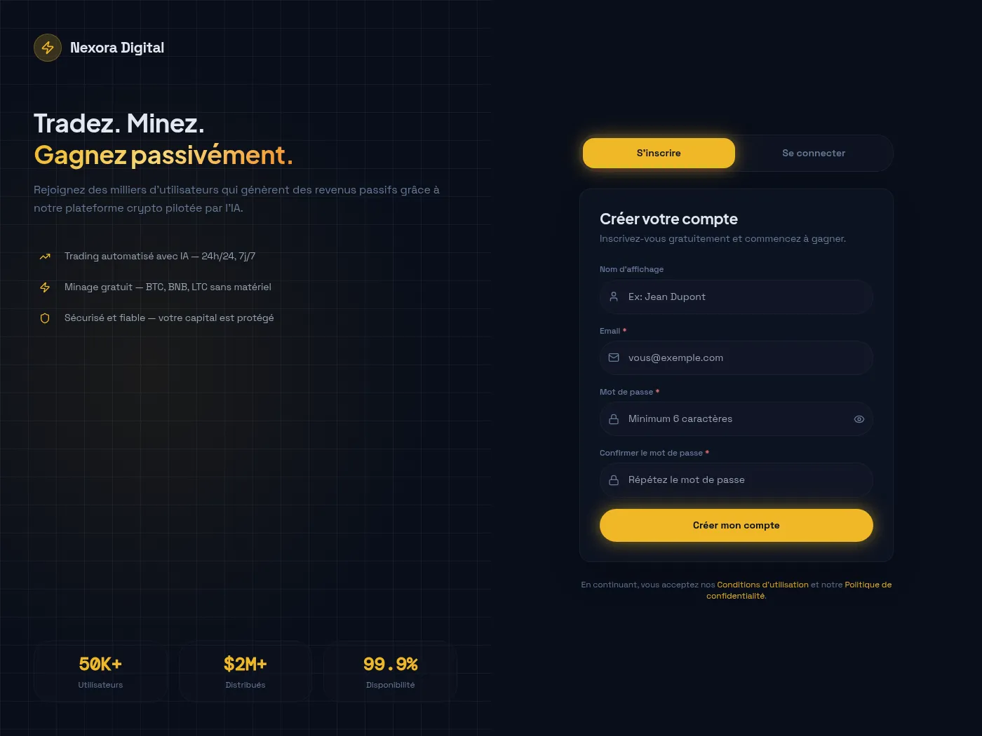 Nexora Crypto Platform
