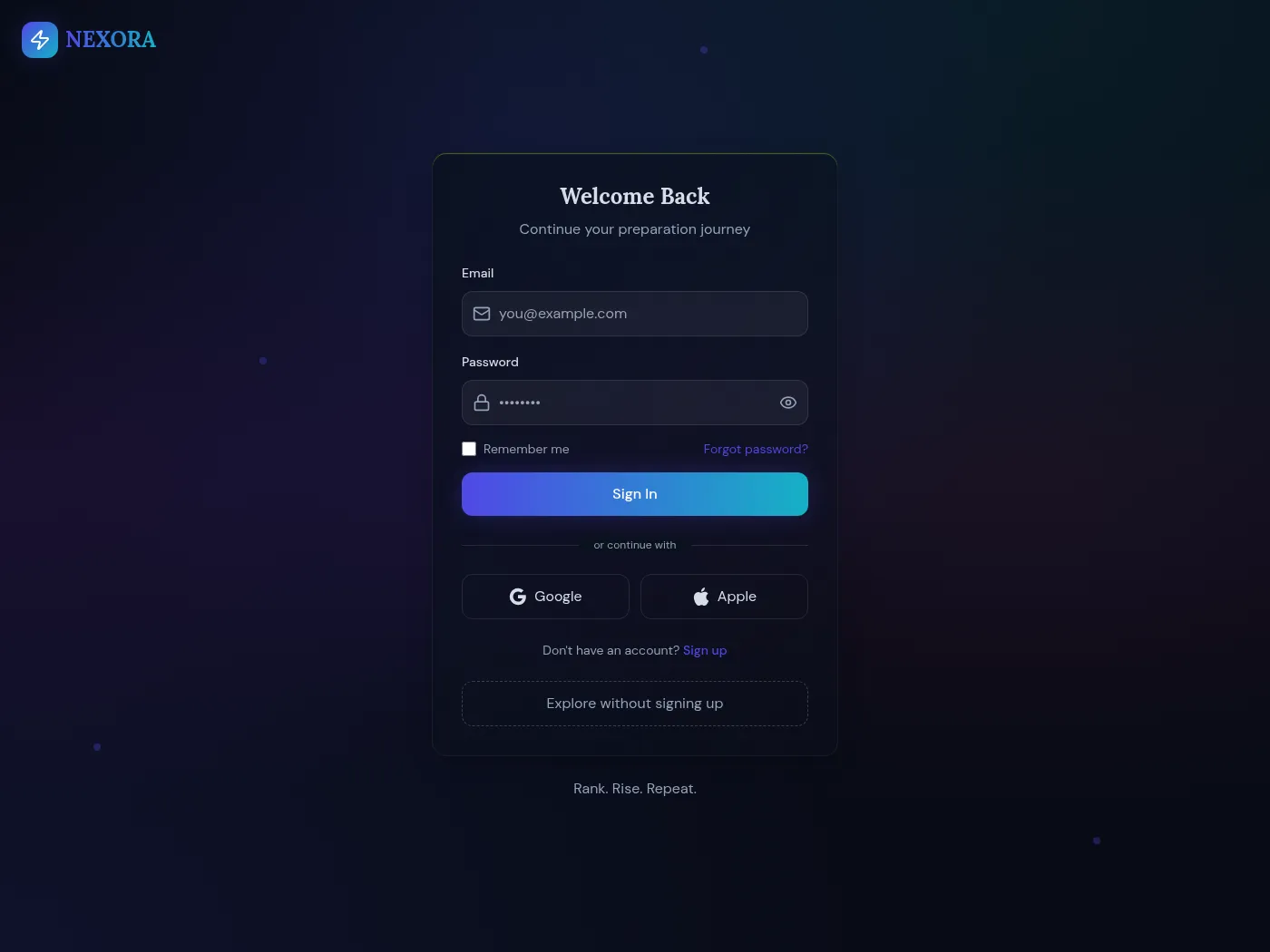 NEXORA Exam Prep Suite