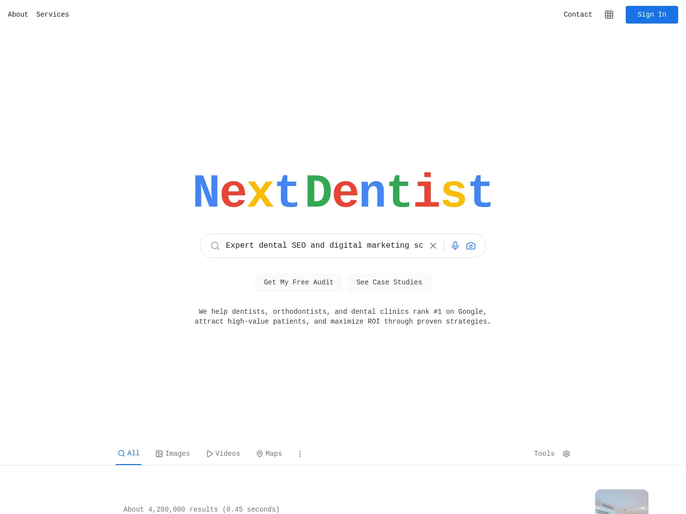 Next Dentist SEO Website