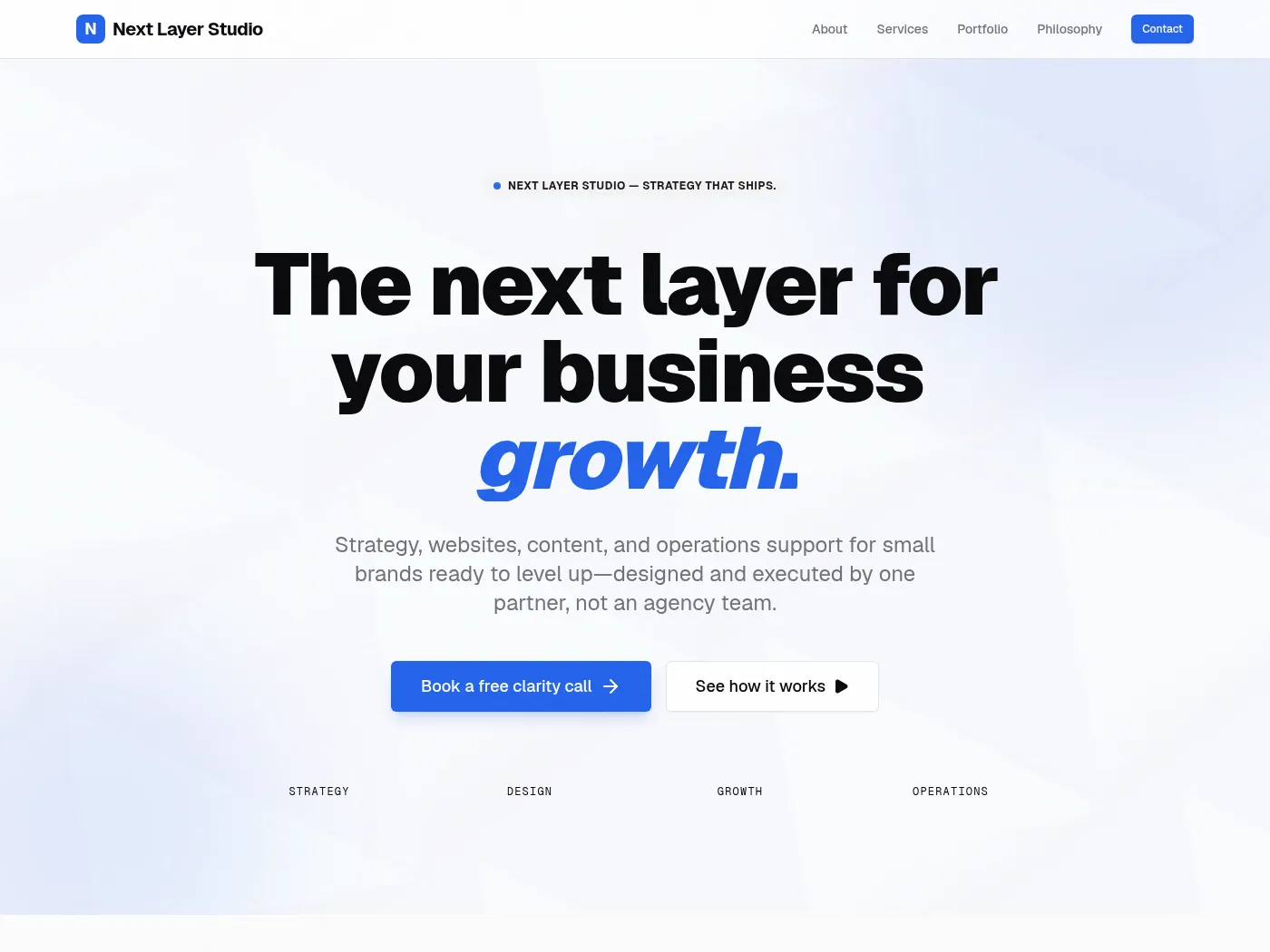 Next Layer Studio Site