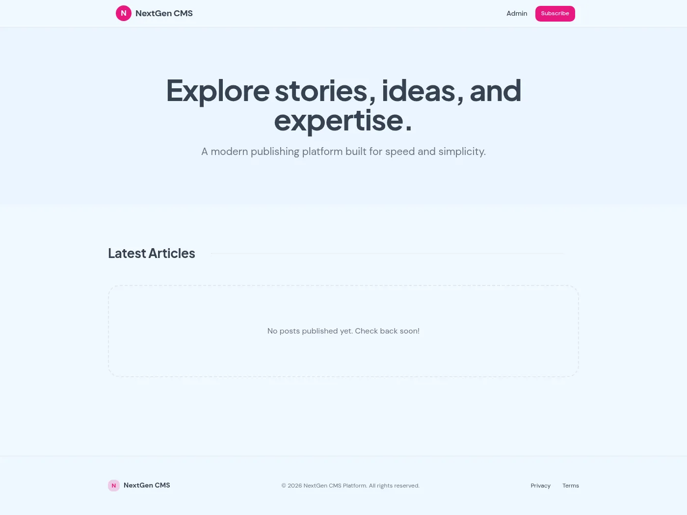 NextGen CMS Platform