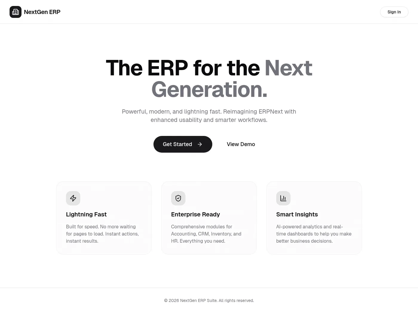 NextGen ERP Suite