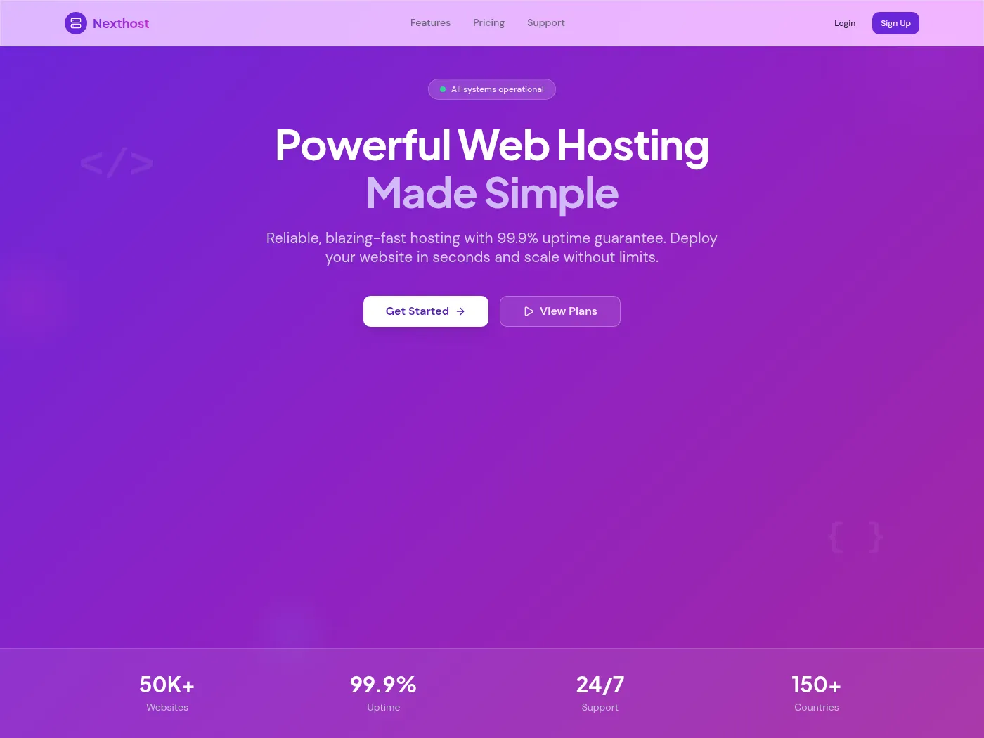Nexthost Web Platform