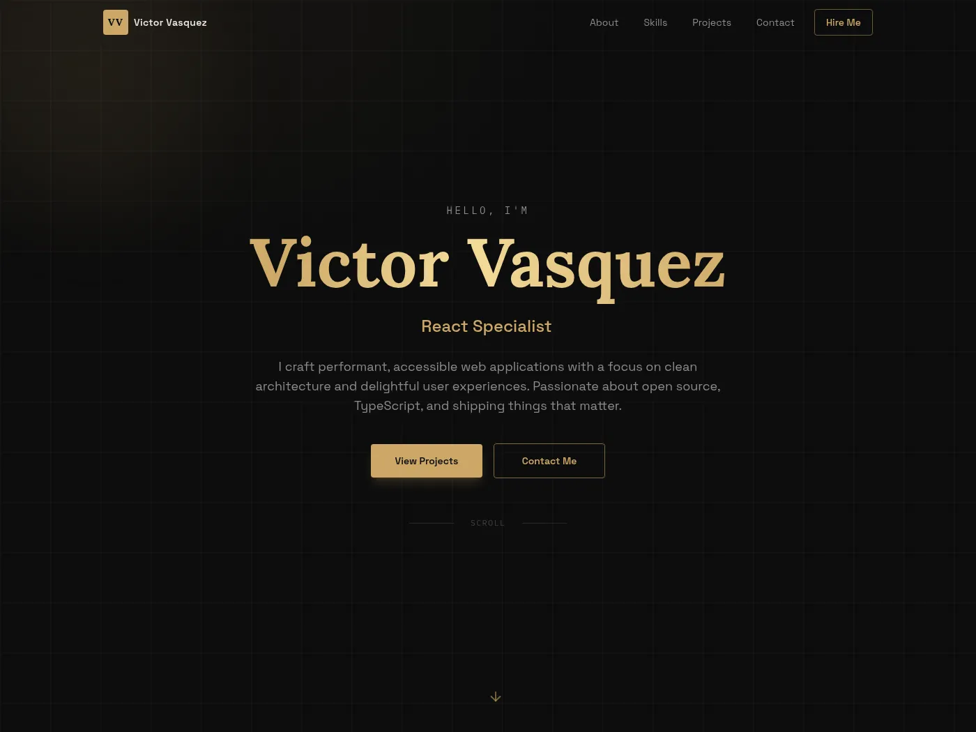 Victor Vasquez Next Portfolio