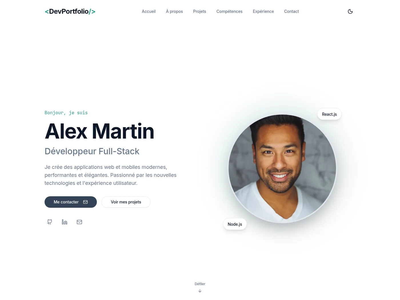 Modern Dev Portfolio