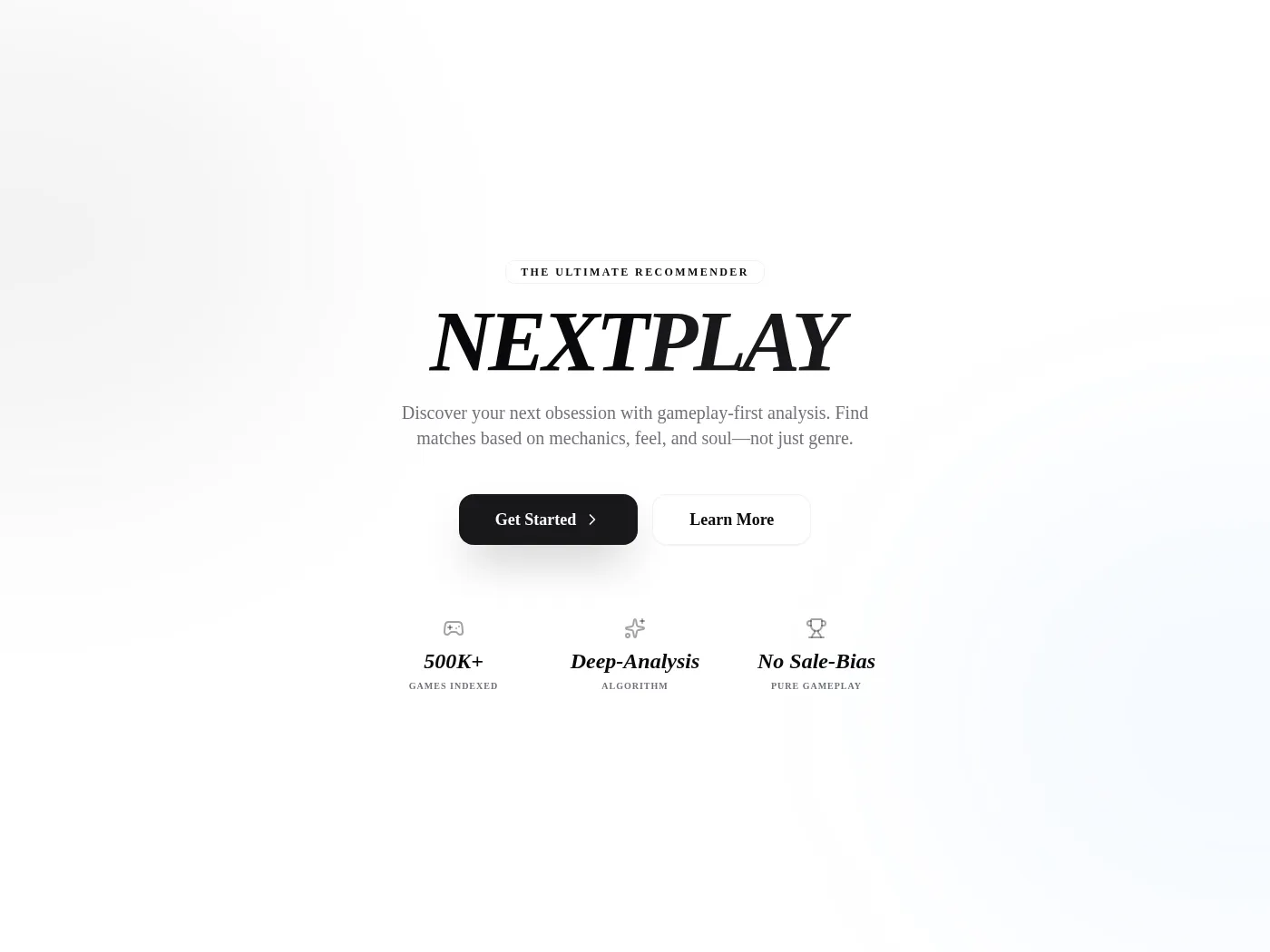 NextPlay Game Recommender