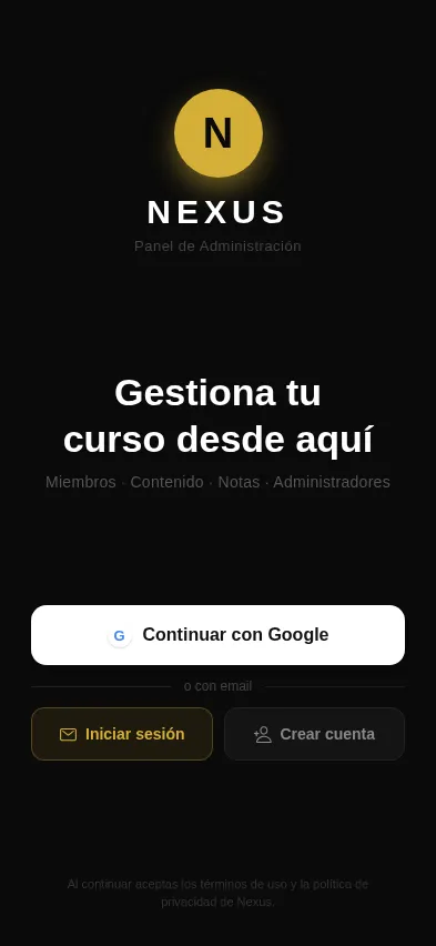 Nexus Admin Móvil