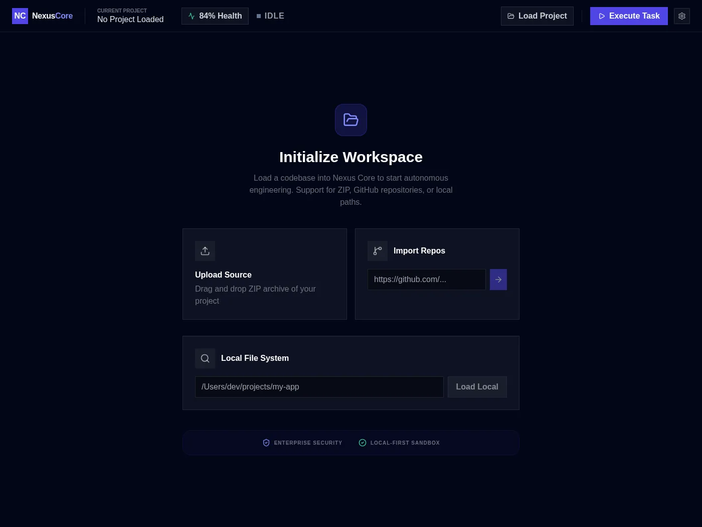 Nexus Core AI Workspace