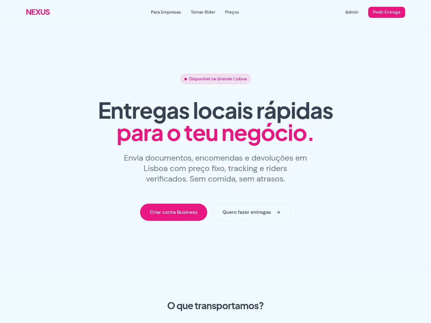 Nexus Urban Delivery Platform