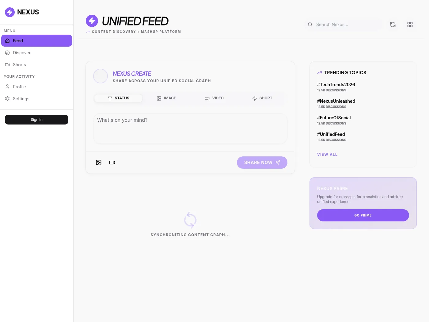 Nexus Unified Feed