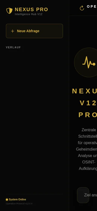 NEXUS V12 PRO Intelligence Hub