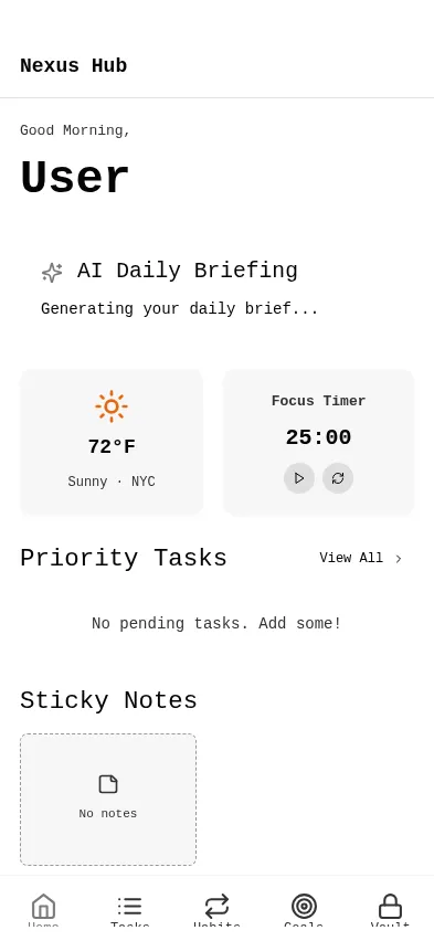 Nexus Productivity Hub