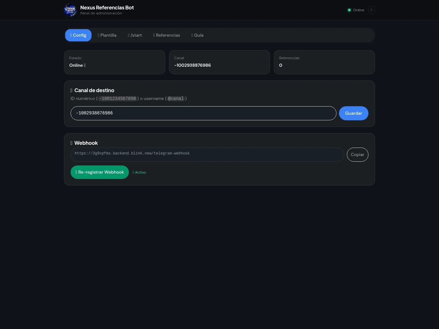 Nexus Referencias Bot