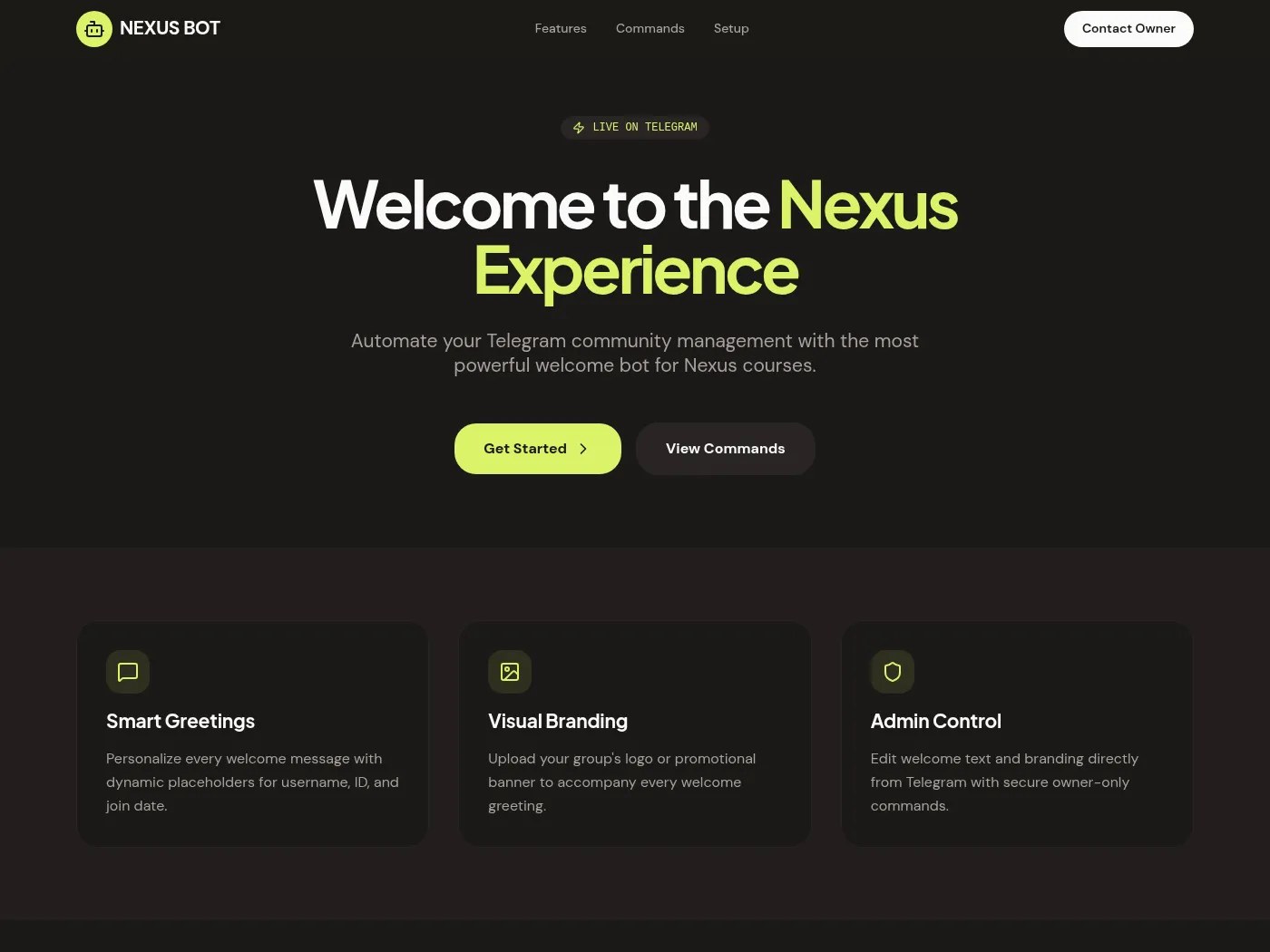 Nexus Welcome Bot