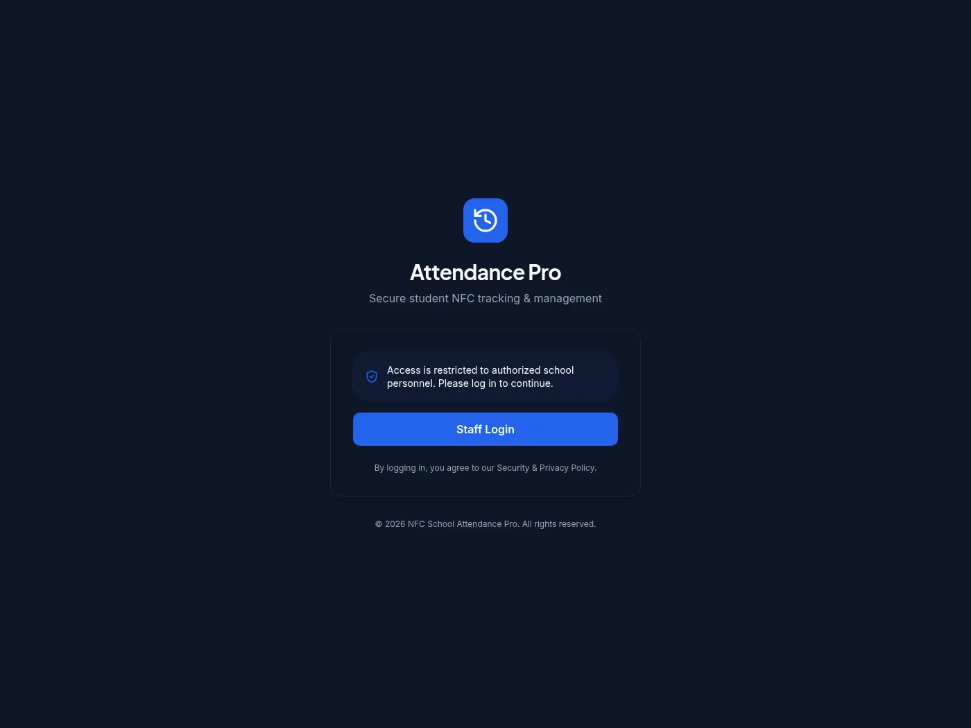 NFC School Attendance Pro